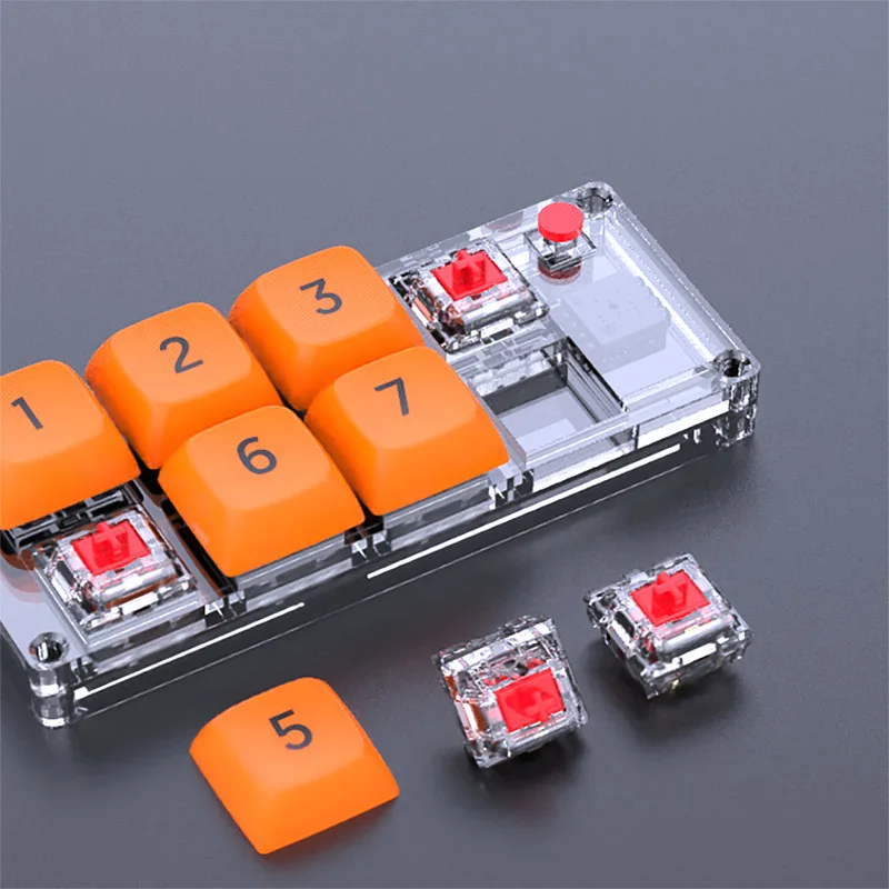 K806 Wired Mechanical Gaming Keyboard - 8 Keys Mini Keypad with RGB ...