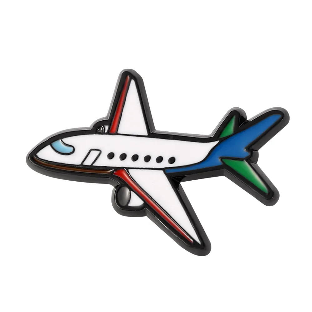 Cartoon Unique Airplane Enamel Pins Custom 3d Metal Airplane Lapel Pin ...