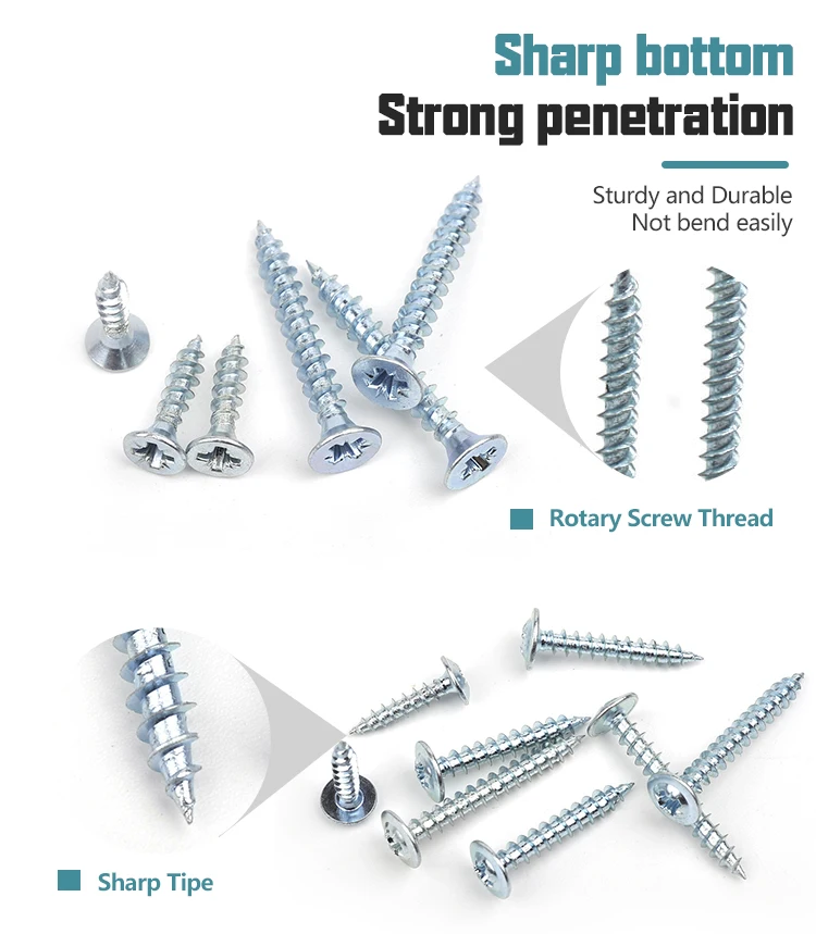 M3.5*16-50mm Galvanized Self Tapping Wood Screws Drywall Screw| Alibaba.com