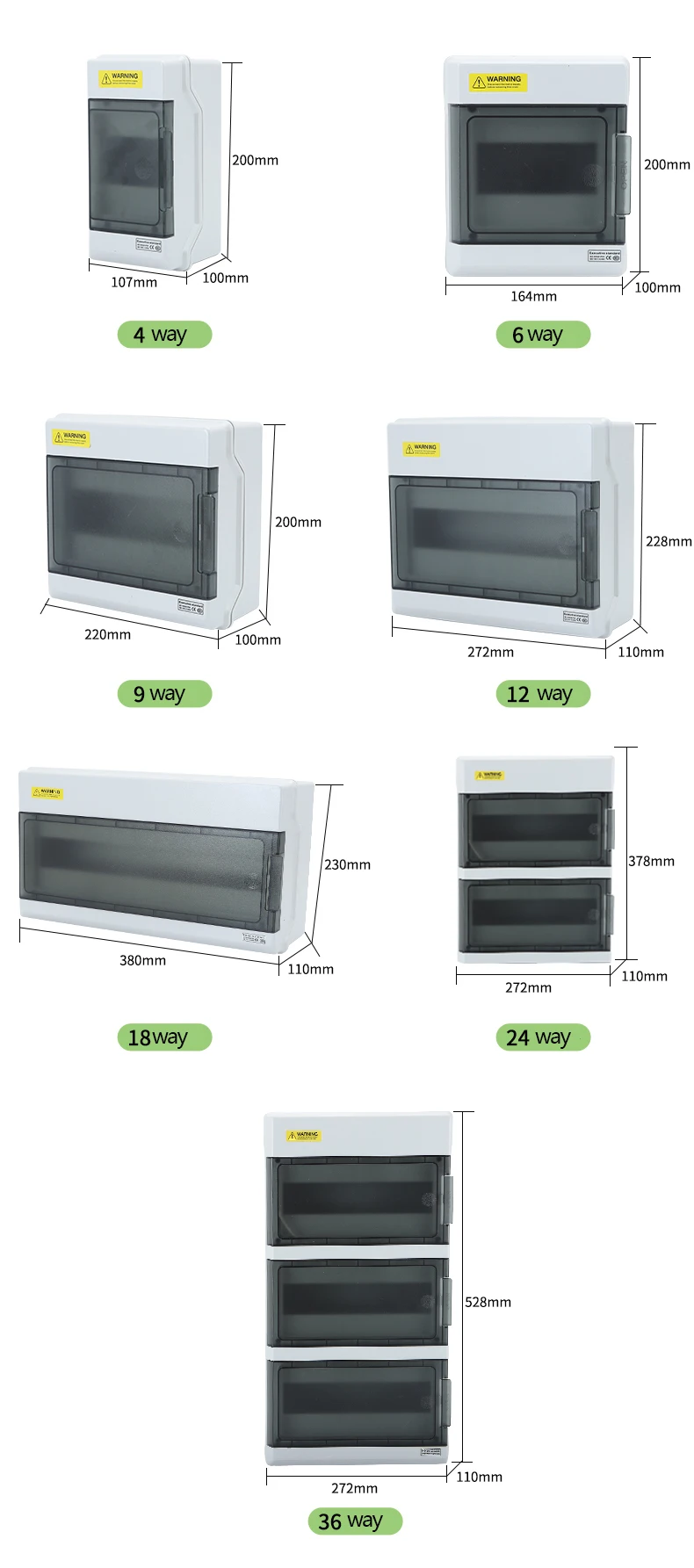 Lyebox Mcb Plastic Enclosure Box Ha-9 Ways Ip66 Outdoor Waterproof ...