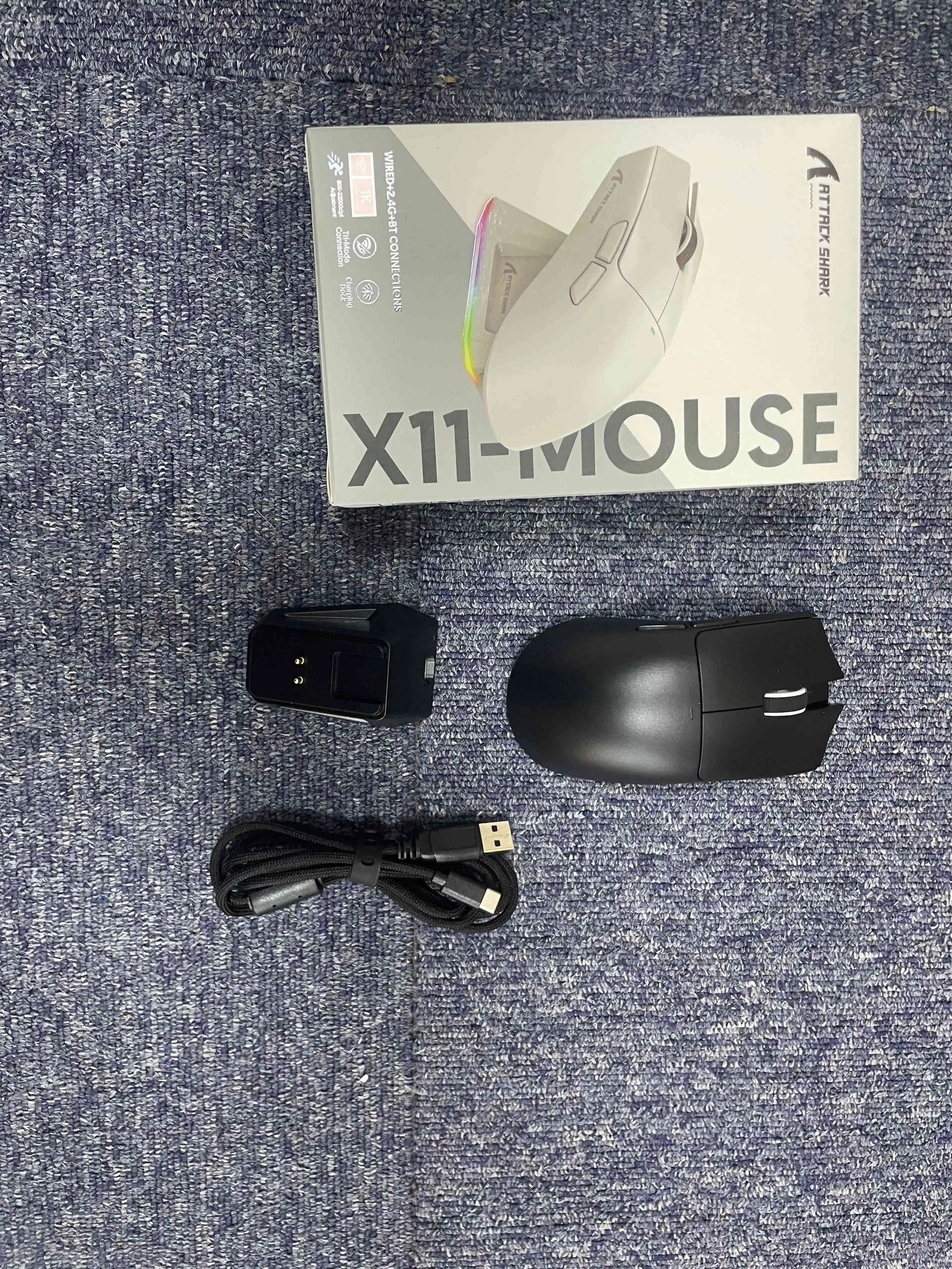 Attack Shark X11 Wireless Mouse - Tri-Mode 2.4G PAW3311, RGB Backlit ...