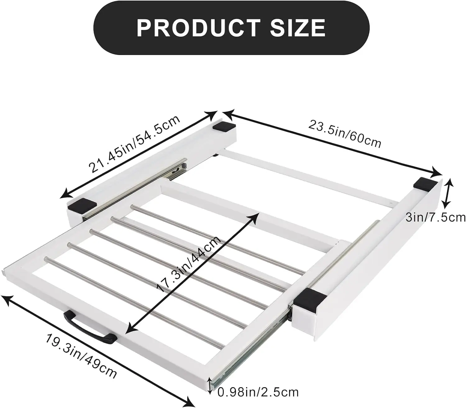 Adjustable Pul-out Shelf Washing Machines Stacking Kit Shelf With ...
