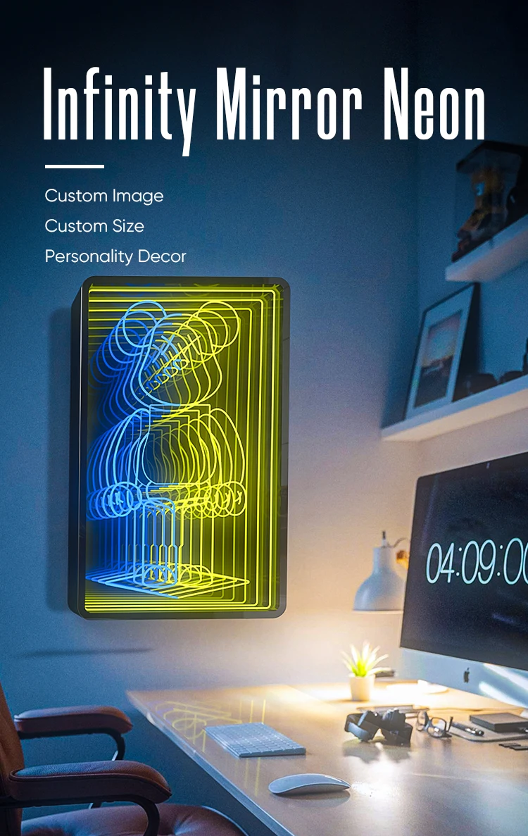 Magic Mirror Customized LED Infinity Mirror Neon Decor