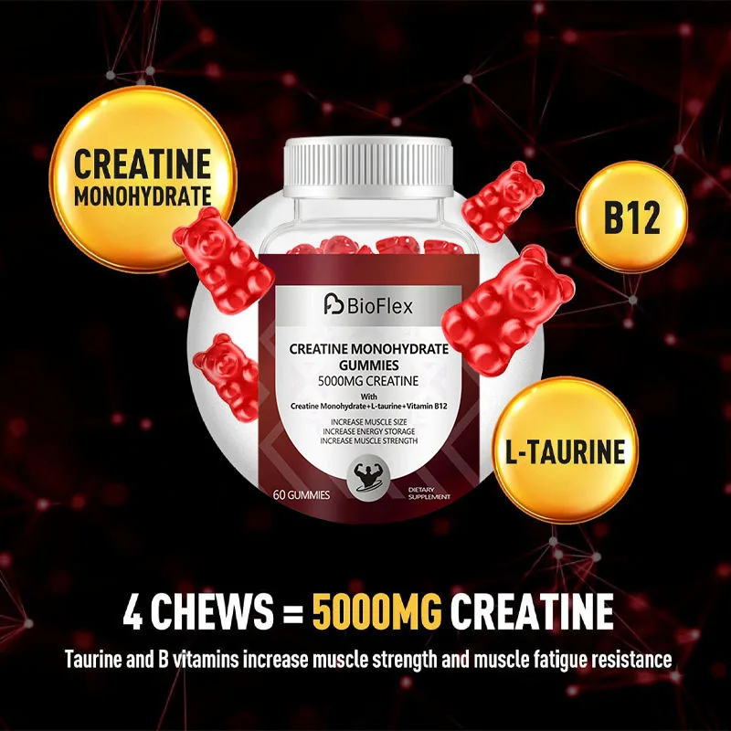Creatine Monohydrate Energy Gummy Supplement Private Label Pre Workout ...