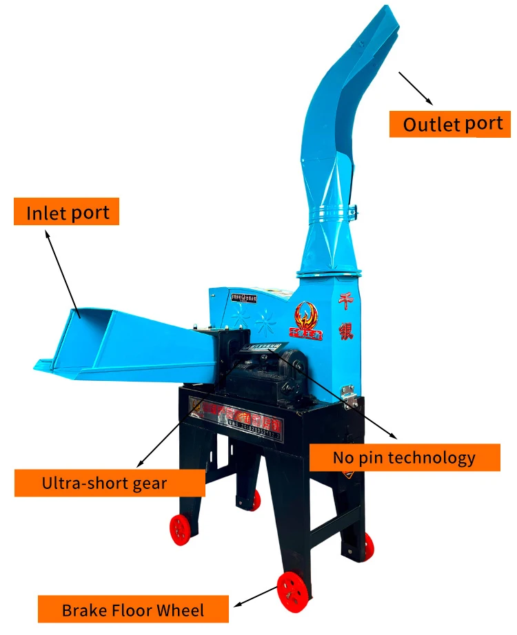 Livestock Forage Silage hay Paddy Straw Stalk Grass Chopper Crusher ...