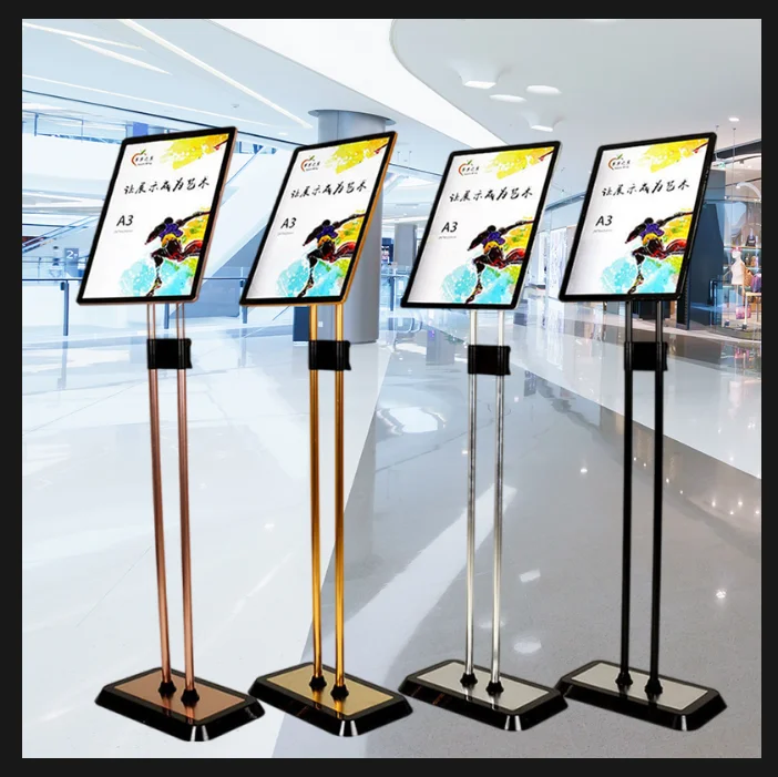Stainless Steel Poster Stands - Adjustable & Versatile