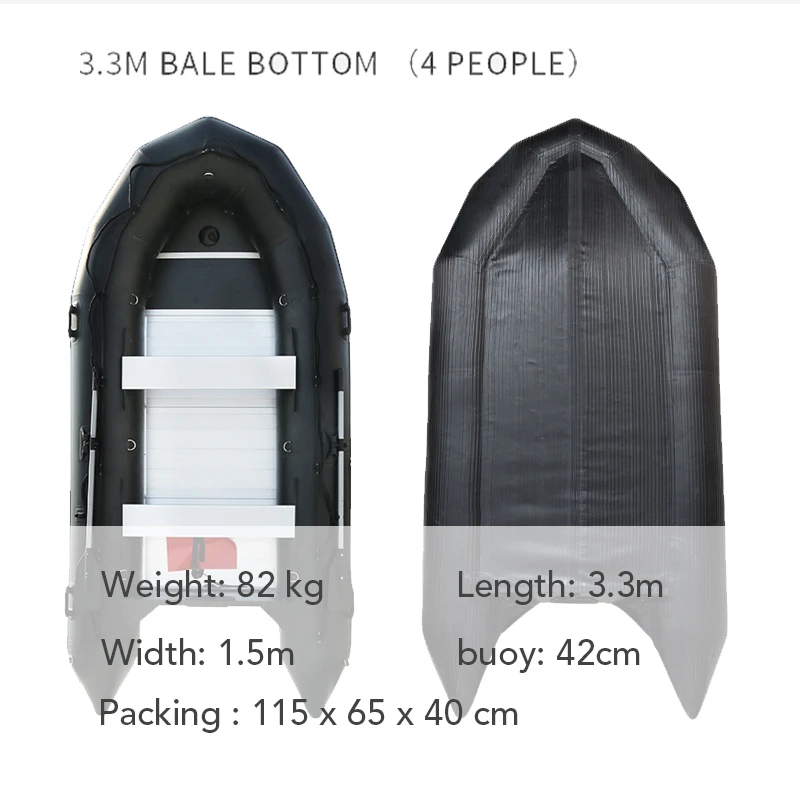 4 Person 3.3m Inflatable Kayak Fishing Custom PVC Hypalon Kayak Boat ...