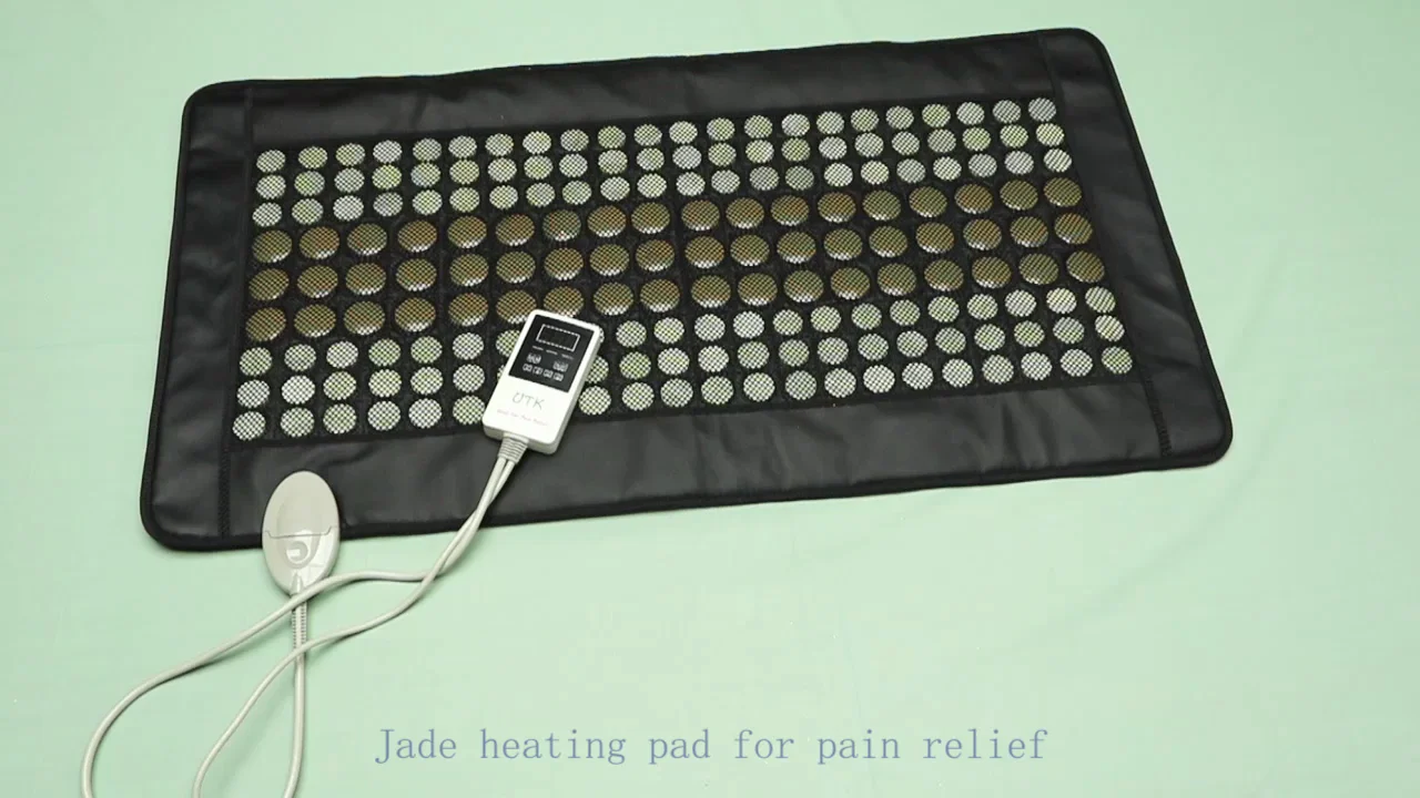 Electric Jade And Tourmaline Stone Heating Pad Therapy Massage Mattress ...