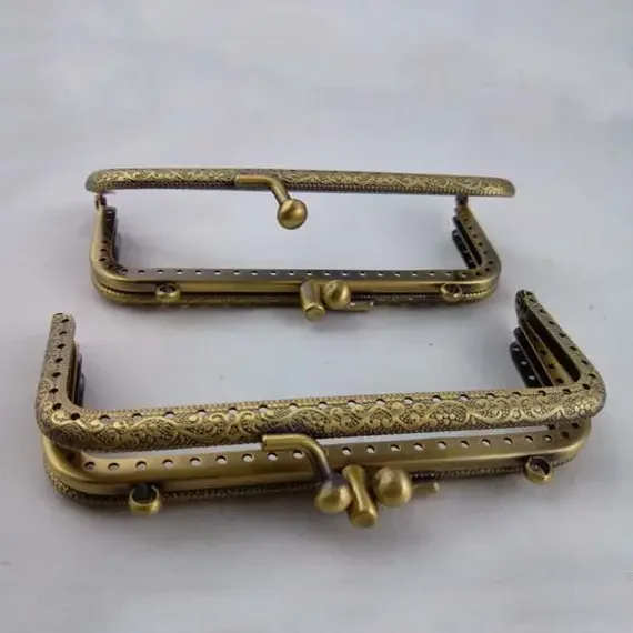 10.5*5.7cm Antique Brass Purse Frame Bag Frame Closure Hardware - Buy 4 ...