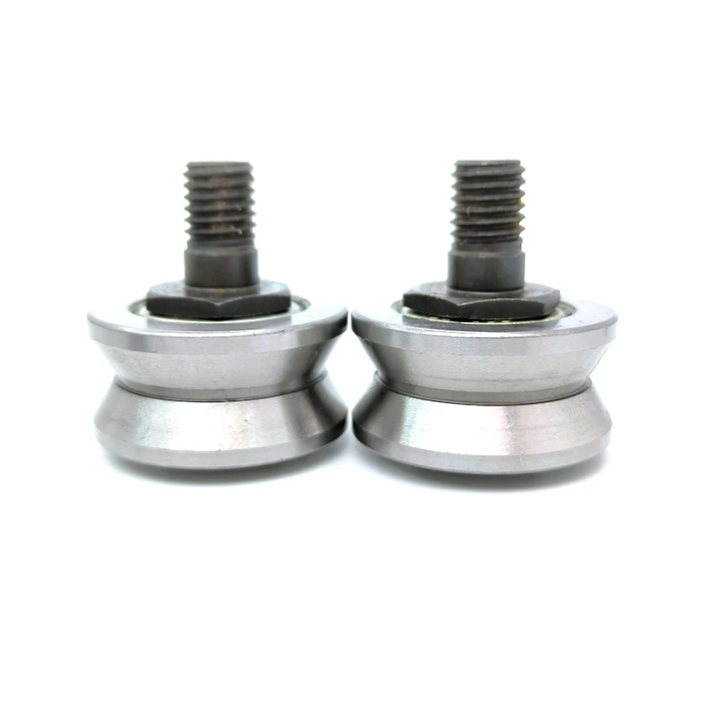 V Groove Guide Rail Bolt Roller Bearing With Screw Bearing Pulley Rv22c ...