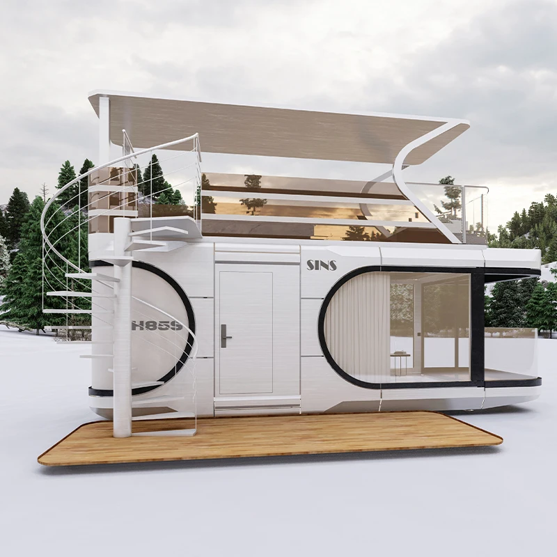 Luxury Space Capsule Home 2 Bedroom Prefabricated Container House ...