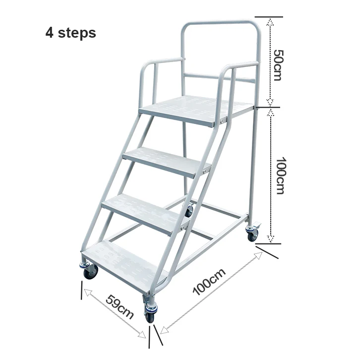 Alibaba.com: 6-step steel rolling platform with handrails and wheels ...