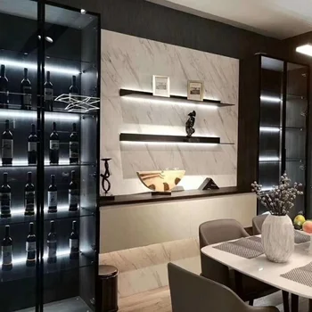 L Shape Aluminum Led Shelf Wall Mounted Display Shelf Length Custom ...