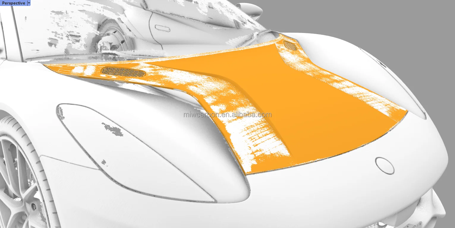 Upgrade Fitment Front Bonnet Cover Carbon Fiber Body Kits New Design ...