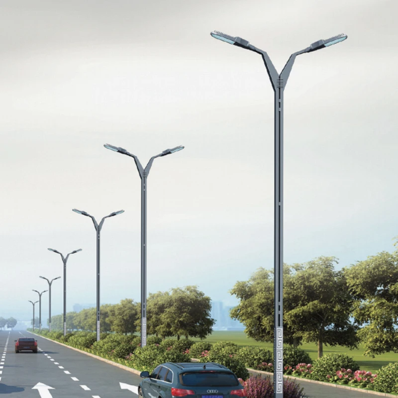 Customized Street Light Pole Aluminum Galvanized Lamp Pole 4m 5m 6m 7m ...