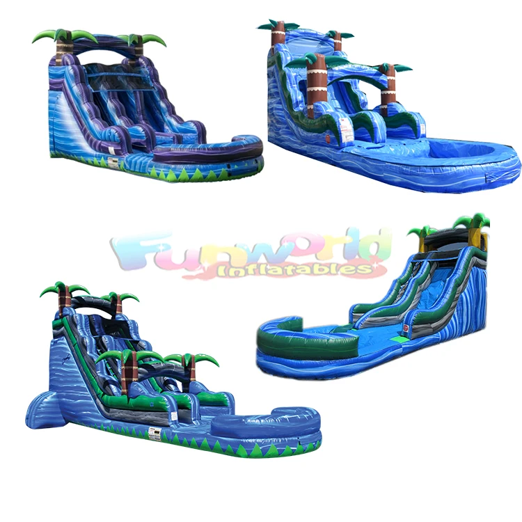 Funworld Inflatable Water Slide - Commercial Palm Tree Bounce House