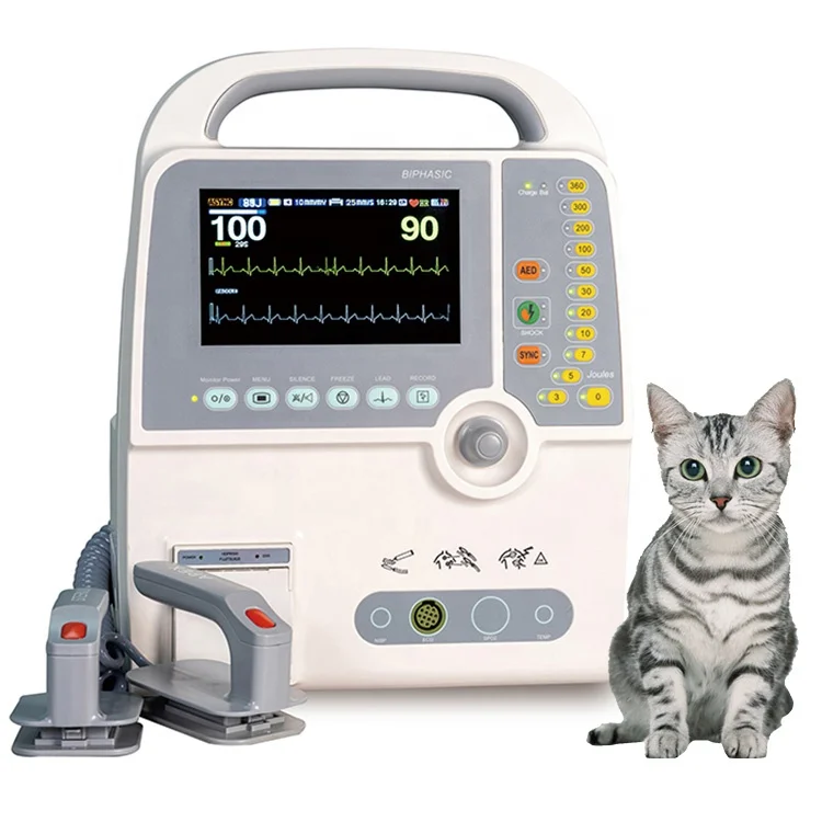 Veterinary Medicla Equipment Biphasic Defibrillator Monitor Pet ...