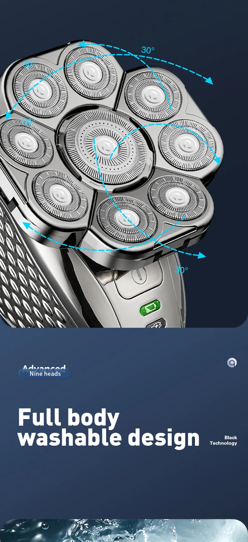 Suttik Lk-9300 Multifunction Men 9d Independently 9 Cutter Floating ...