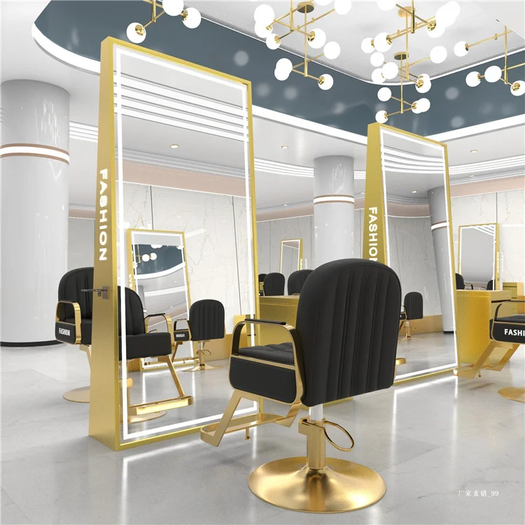 Alibaba.com: Kisen Beauty modern barbing salon mirror with LED light ...
