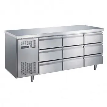 Supermarket Fridge Pizza Prep Table Chiller Commercial Stainless Steel ...
