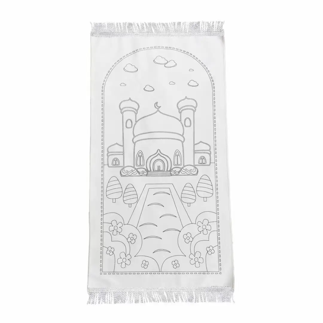 Islamic Turkish Church Prayer Mat Drawing Kids Sejadah Carpet Portable ...