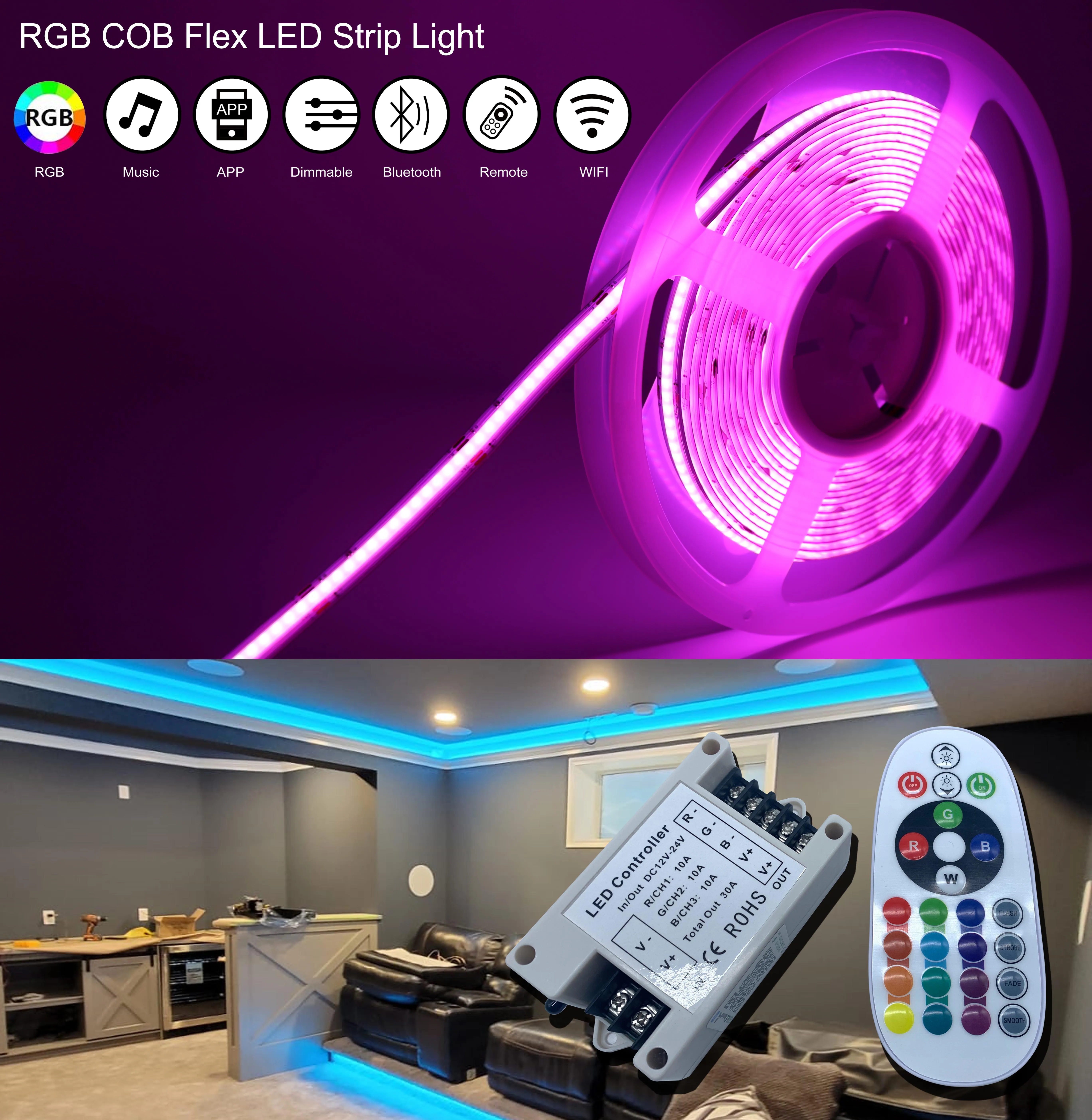 Raymates Rgb Rgbw Rf Remote Control 12v 24v 5v Wifi Music Led ...