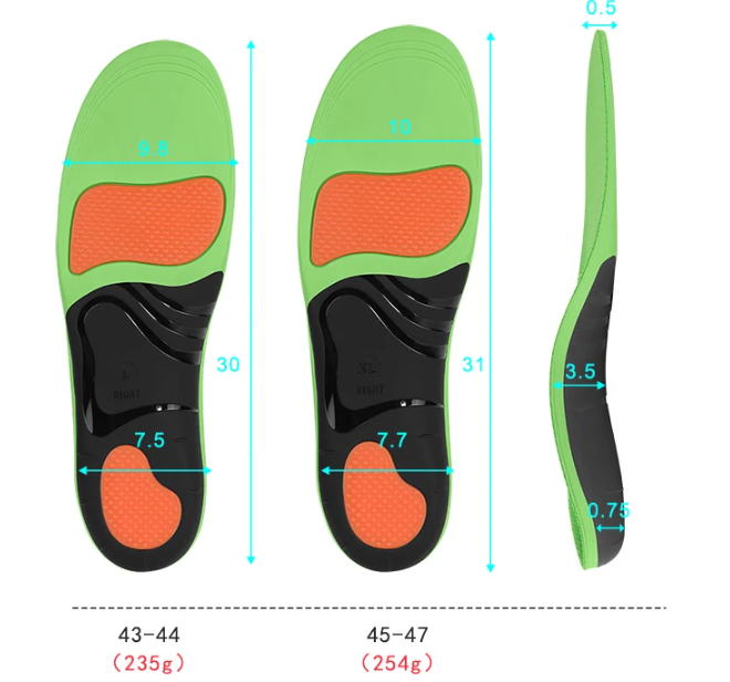 Orthotic Insoles with Arch Support - Customizable Comfort
