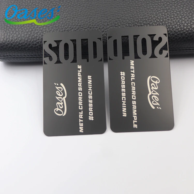 Cheap Blank Gold Bank Mushiness Metal Laser Credit Black Anodized ...