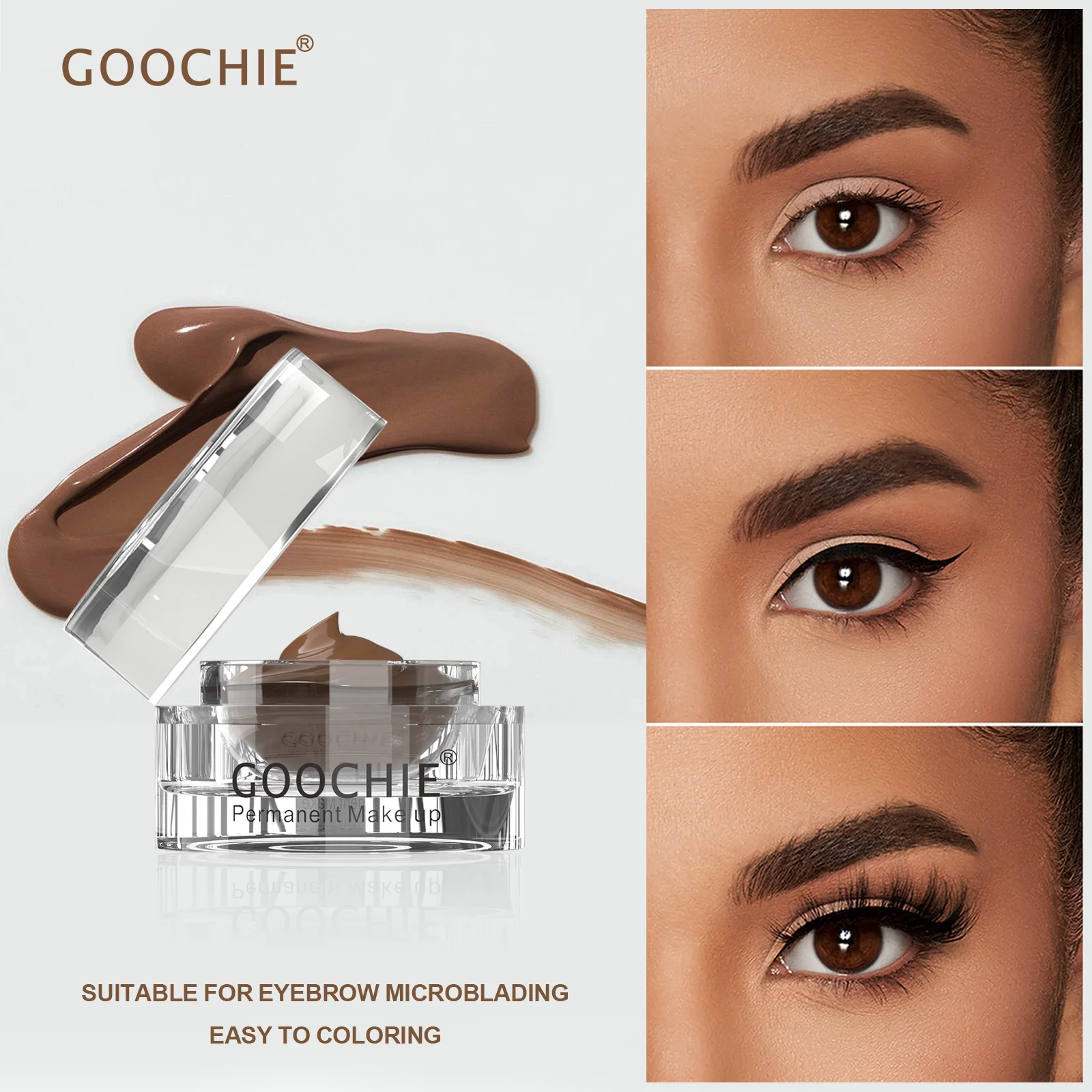 Goochie Paste Eyebrow Mircoblading Pigment 5g Dark Coffee| Alibaba.com