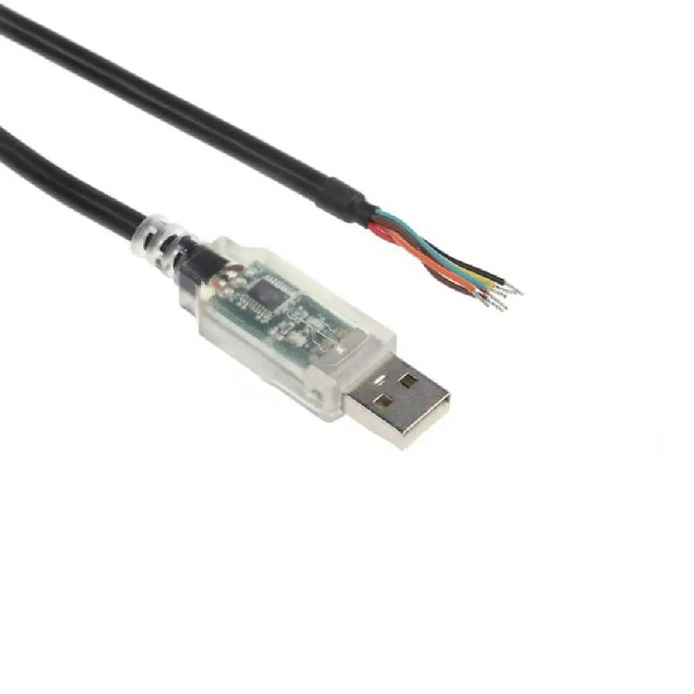 FTDI USB to TTL-232Rg-Vsw3V3-We Cable W/ Embedded Electronics LEDs 3.3V-50mA USB to UART Cable ...