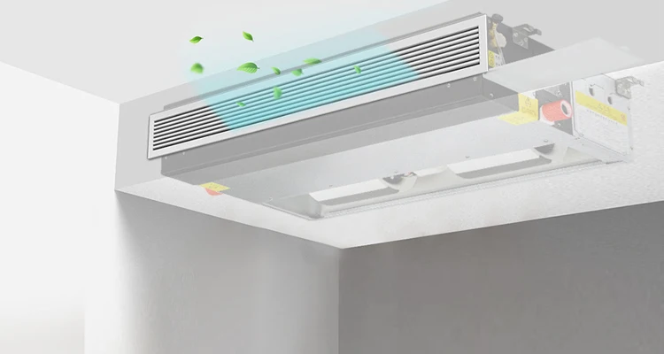 New Ceiling Mounted Fcu Chilled Water 12Pa Duct Ultra-thin Horizontal ...