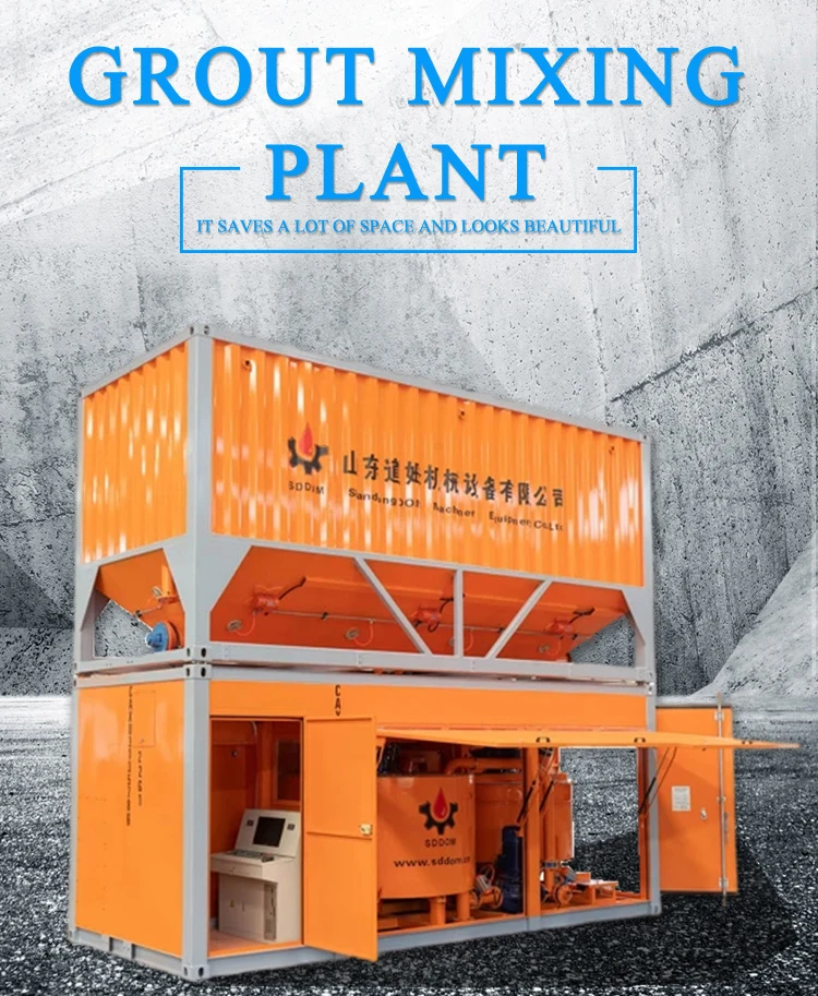 Portable Container Type Mortar Machine - Grout Mixing Plant