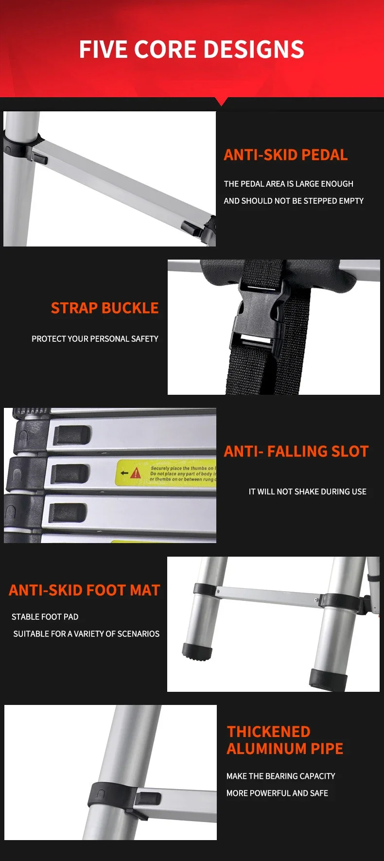 4m Mobile Aluminium Telescopic Scaffolding Tower Ladder Home Ladder ...