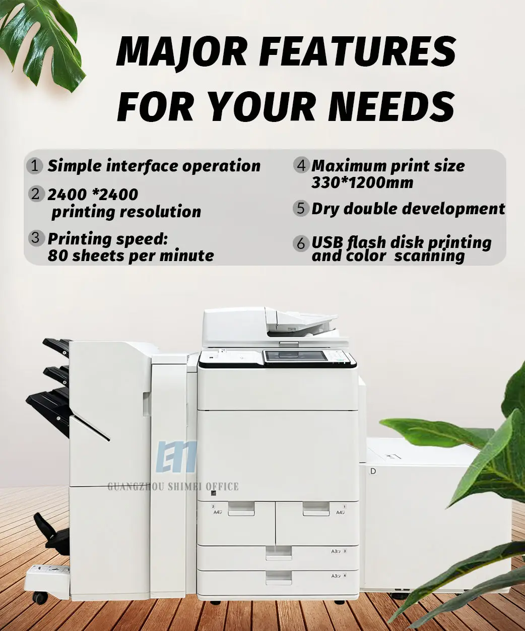 Used Copier A4 Paper Copier 500 Sheets Copie Machine Low Price C7580 ...