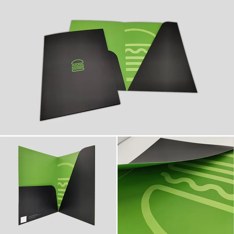 Eco Friendly Thick Paper Presentation Folders - Customizable