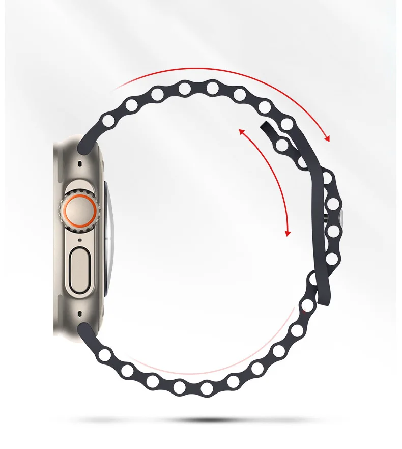 Fashion Silicone Newest Ocean Customizable Smart Rubber Watch Bands For ...