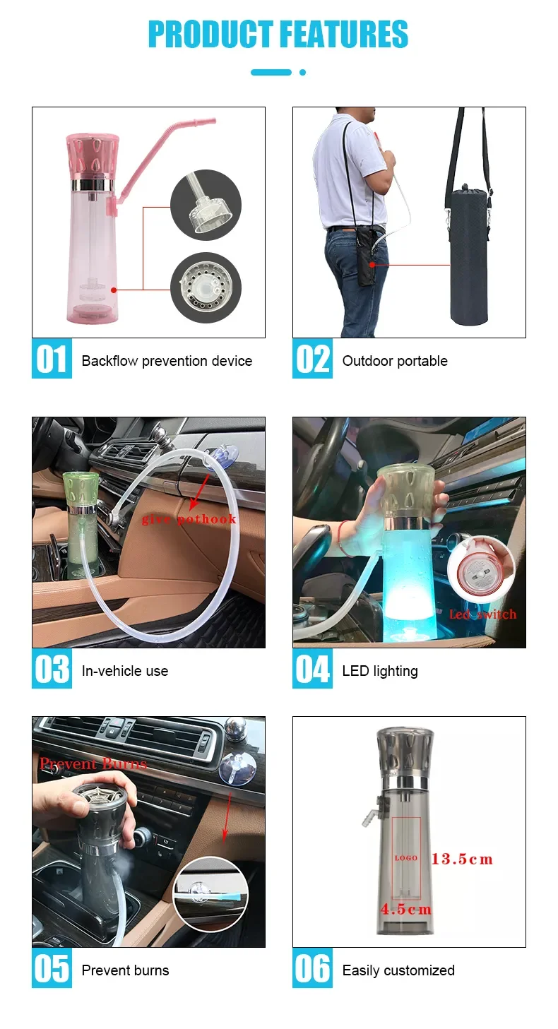 Wholesale Portable LED Shisha Cup Set - Travel & Gift