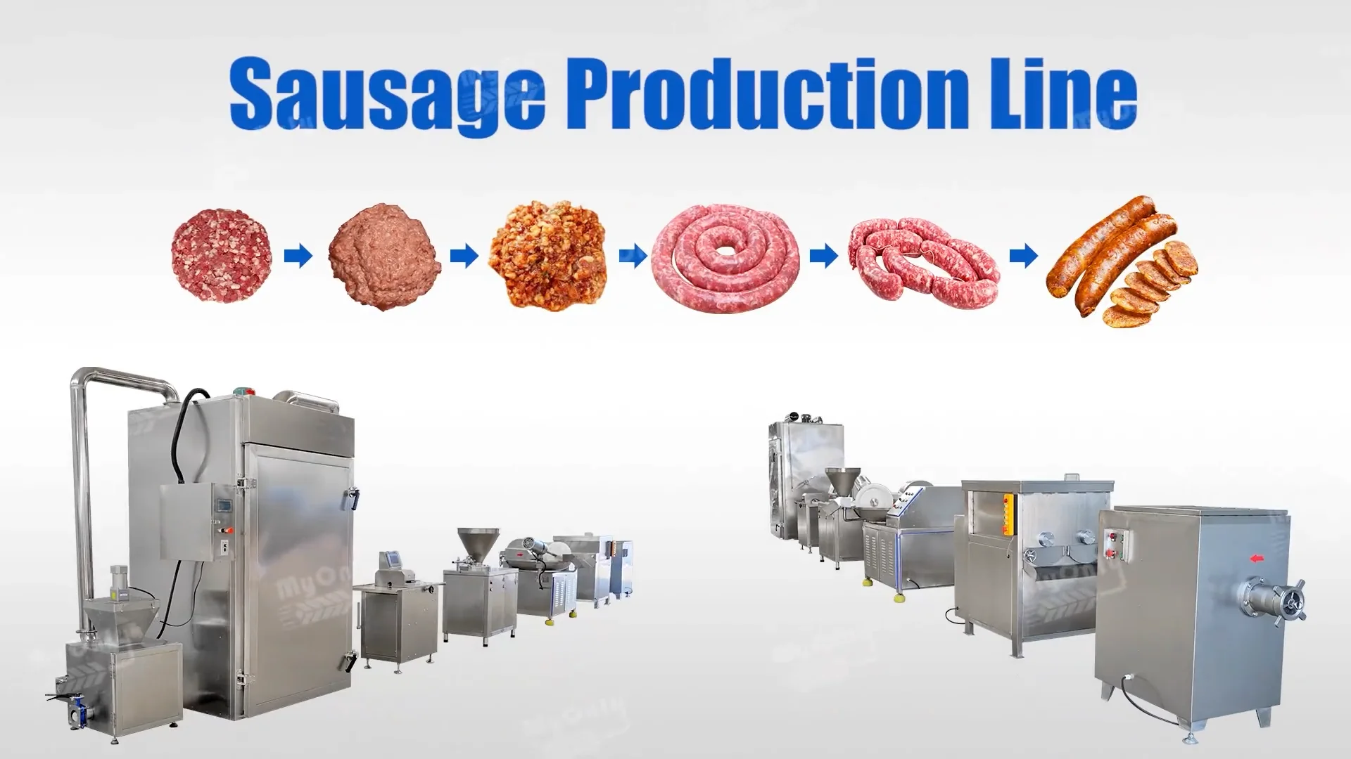 My Used Hydraulic Type Sausage Fill Machine Complete Sausage Make Line ...