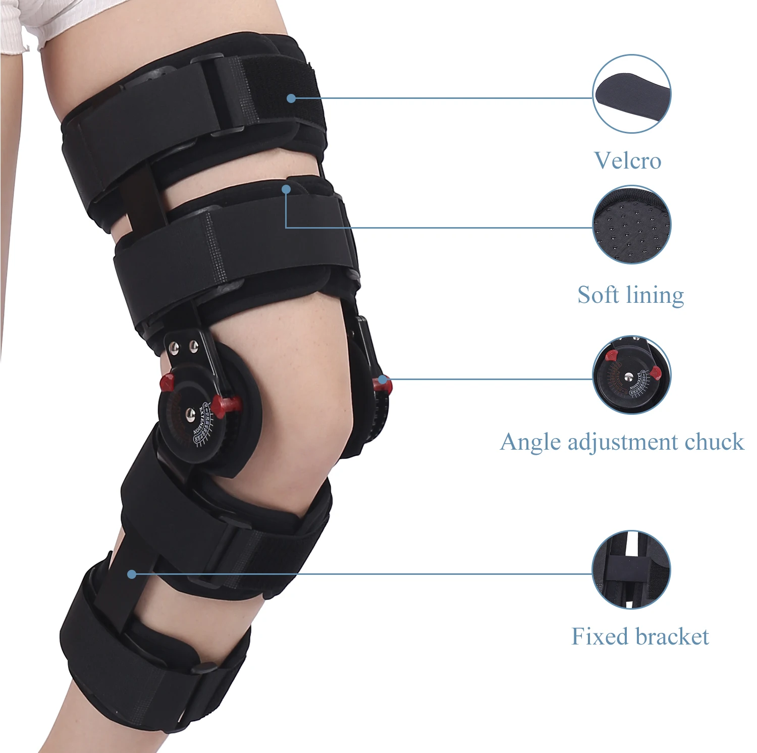 Adjustable Knee Joint Fixation Brace Lower Limb Brace Meniscus Support ...