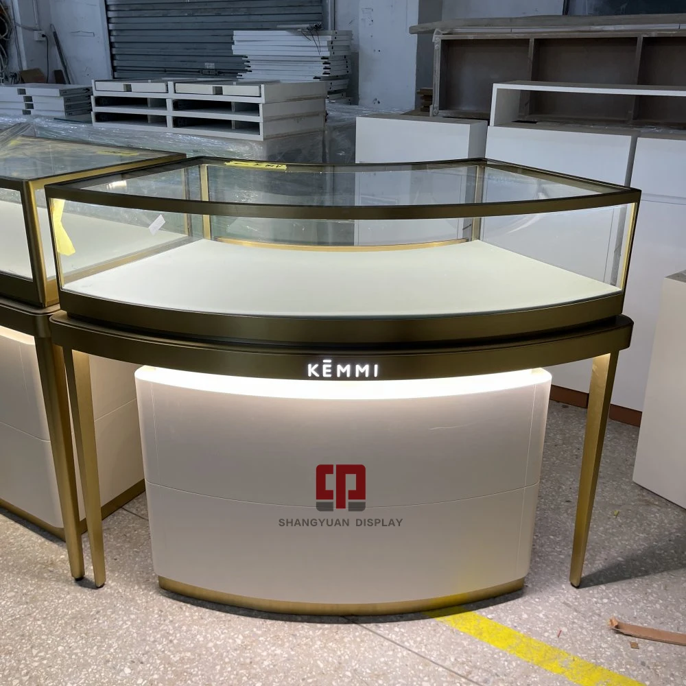 Luxury Stainless Steel Glass Display Cabinet Shenzhen Factory High-end ...