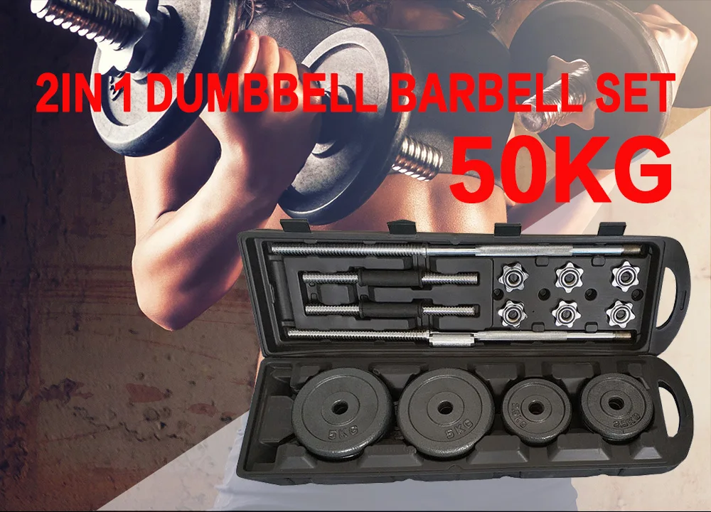 Wholesale Gym Bodybuilding Cast Iron Adjustable Dumbbell Barbell Set ...