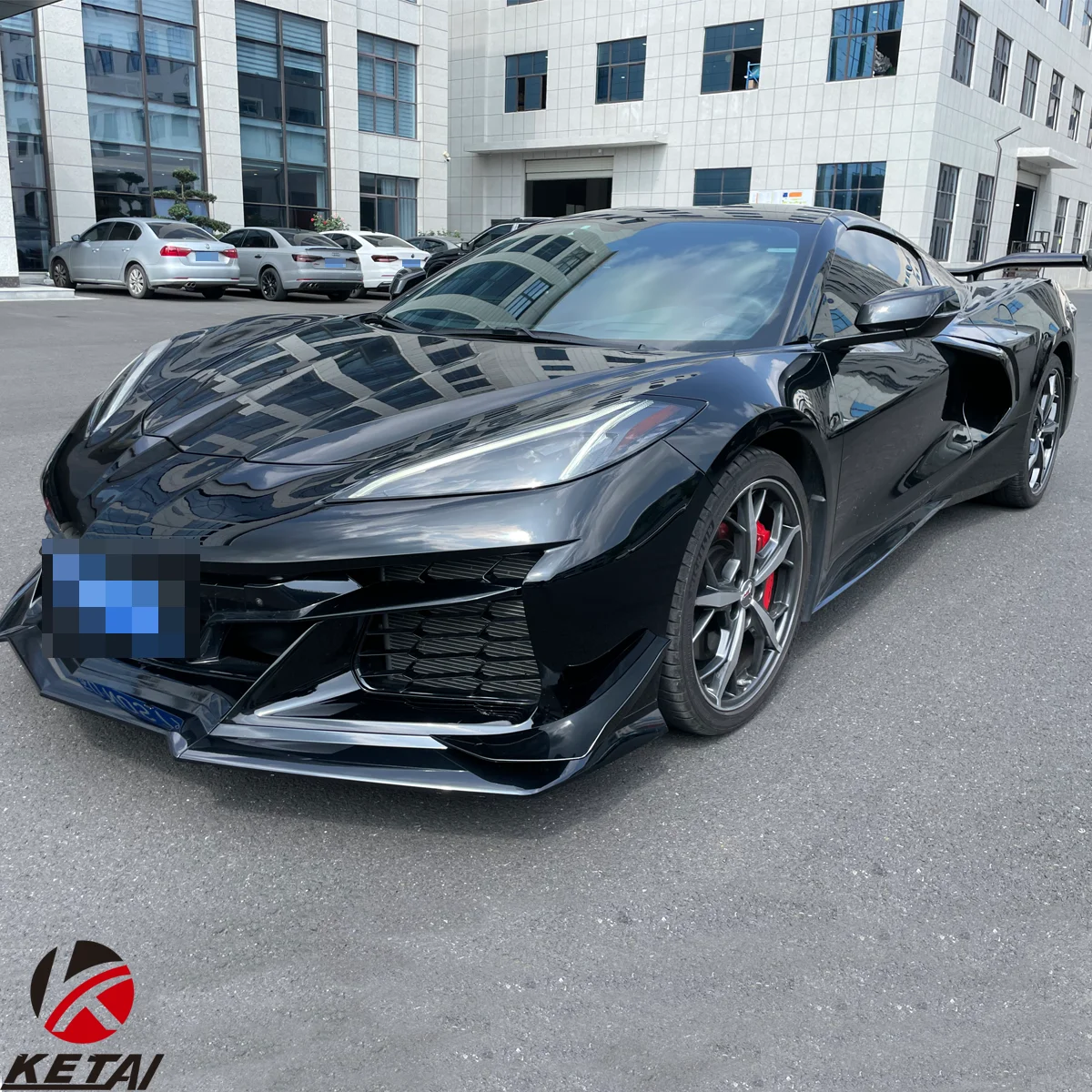 Auto C8 Z06 Style Front Bumper Modification Kit for Chevrolet Corvette