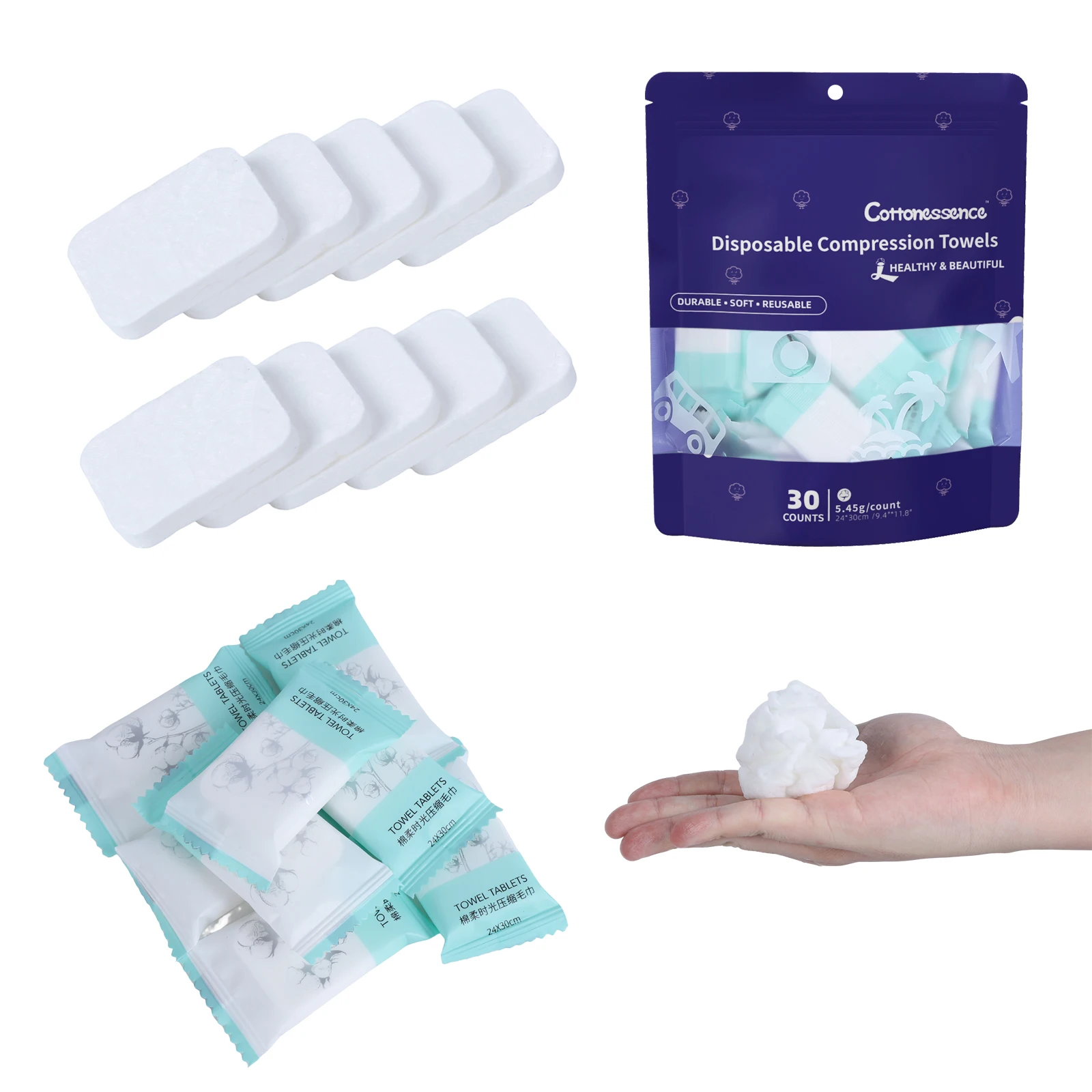 Magic Towel Disposable Face Towel Compressed Hand Wipe Camping Towel ...