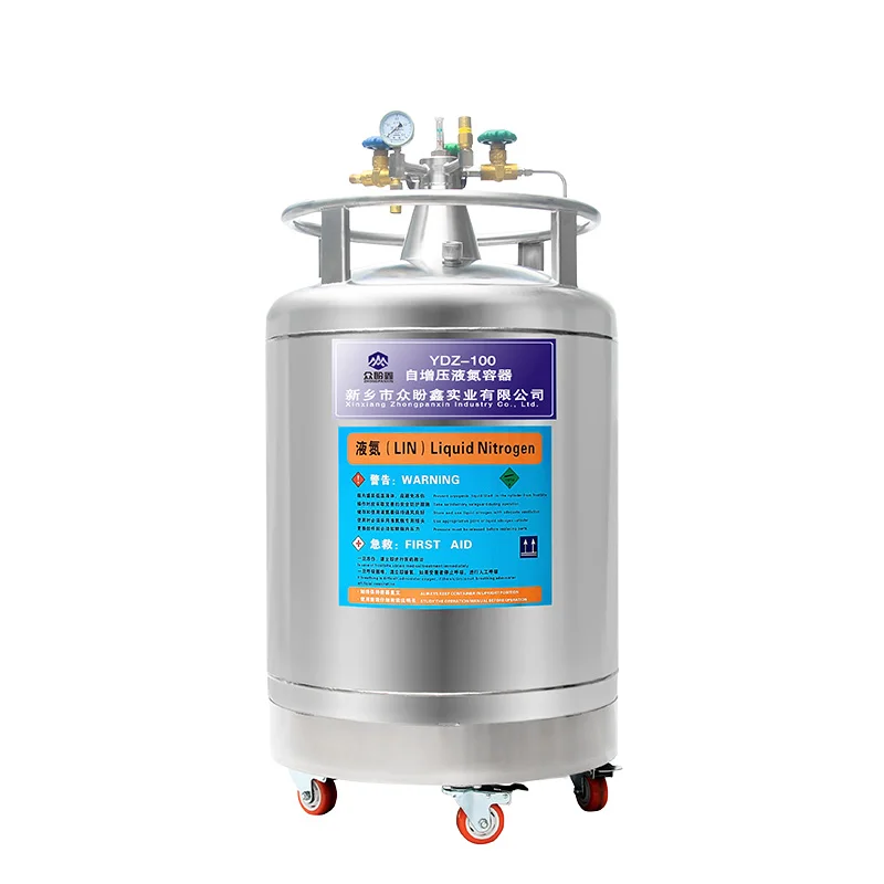 Laboratory Cryogenic YDZ-100/30 Ltr Liquid Nitrogen Supply tank Self-pressurized Outflow ...