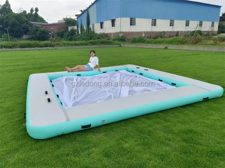 Pvc Sea/Lake Floating Inflatable Swimming Pool Rectangular Inflatable ...