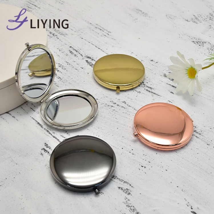 70mm Sublimation Blank Compact Pocket Mirrors Cosmetic Make Up Small ...