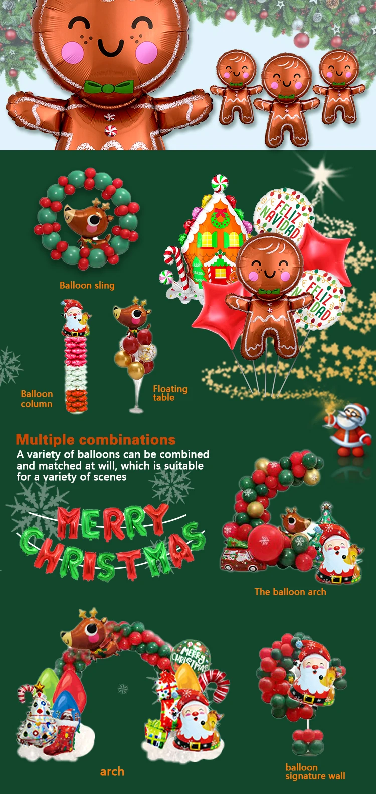 MTF 18" Round Christmas Foil Balloons for Decor