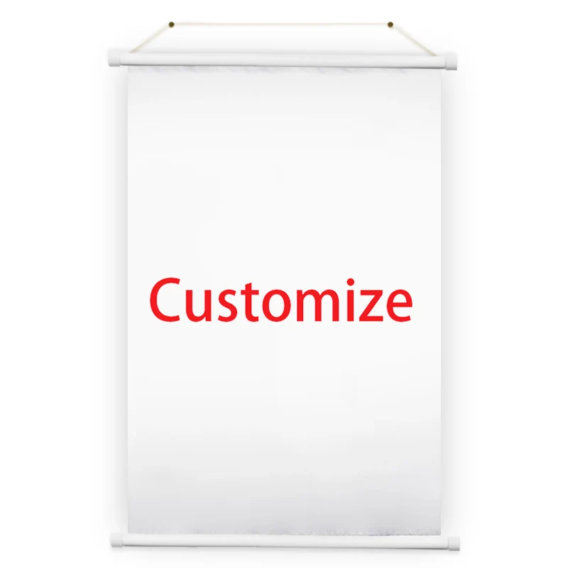 Merry Christmas Fabric Poster Hanging Banner Wall Scroll Poster for ...