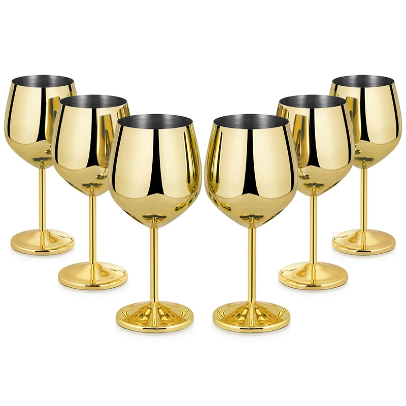 Custom Stemmed Metal Wine Glass Unique Wine Goblets Stainless Steel ...