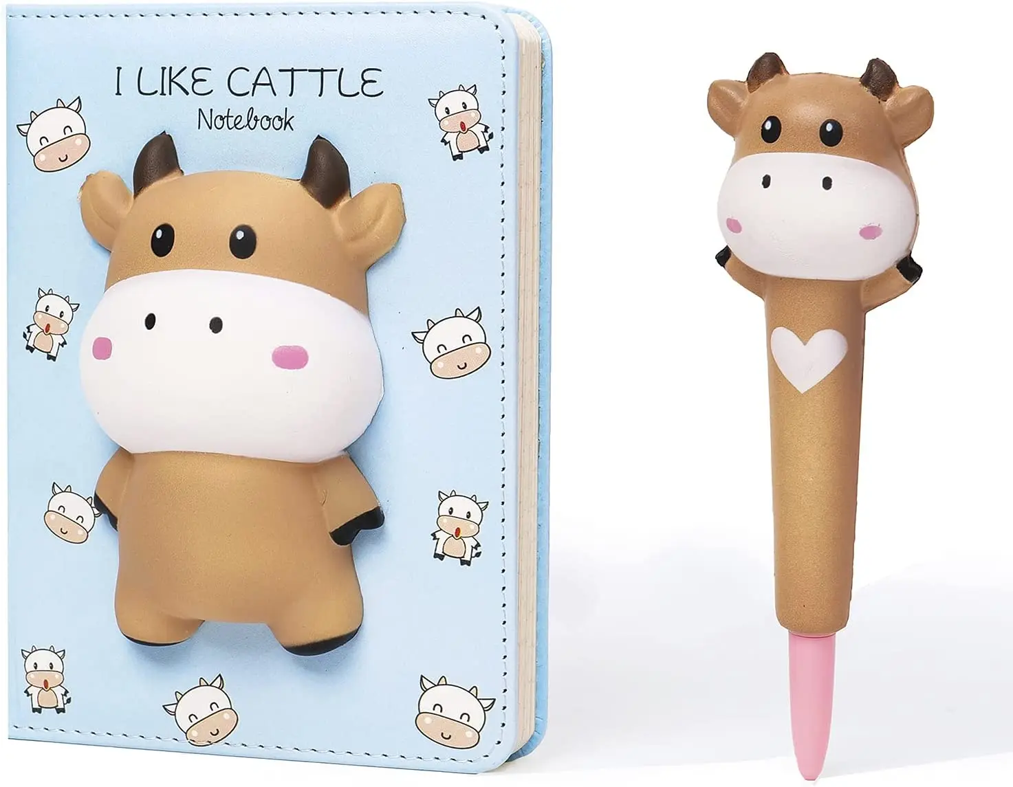 Classic 12 Cute Animals Squeeze Notebook Set Soft Stationery Set Anti ...